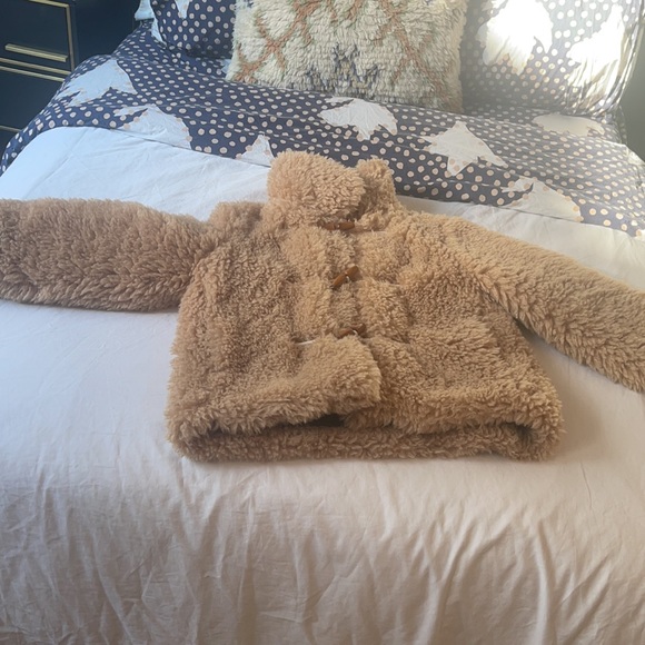 Mango | Jackets & Coats | Nwt Tan Mango Teddy Shearling Coat Shacket ...